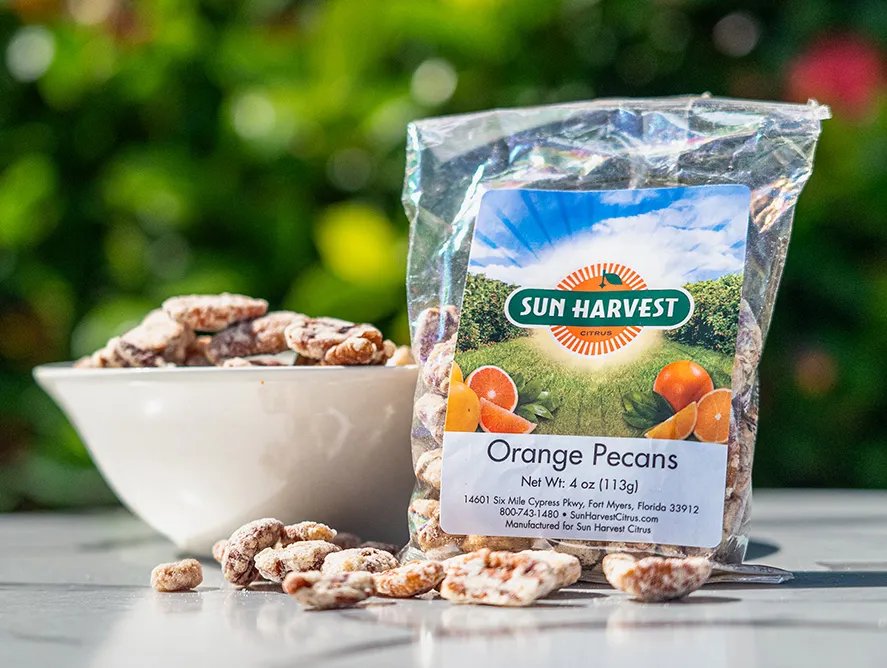 Orange Frosted Pecans | Sun Harvest